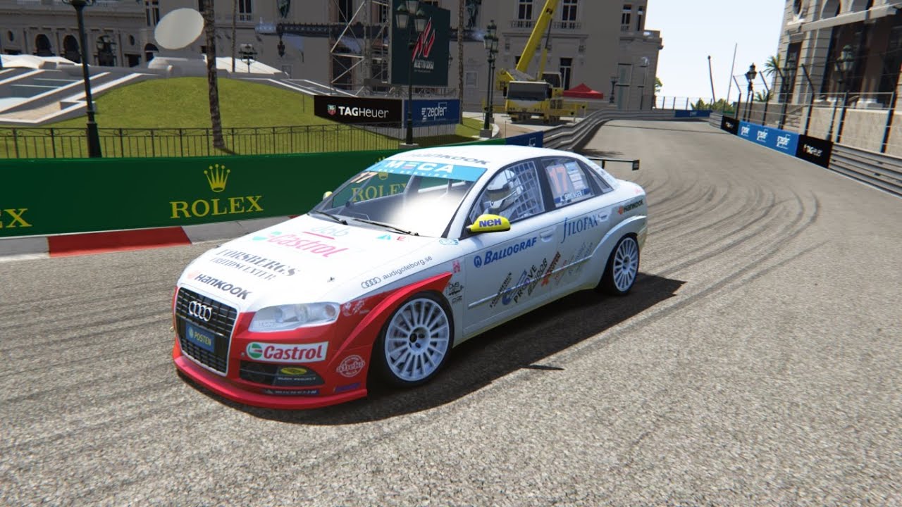 Assetto Corsa - Audi A4 STCC - Mônaco GP Circuit - 5 laps - YouTube