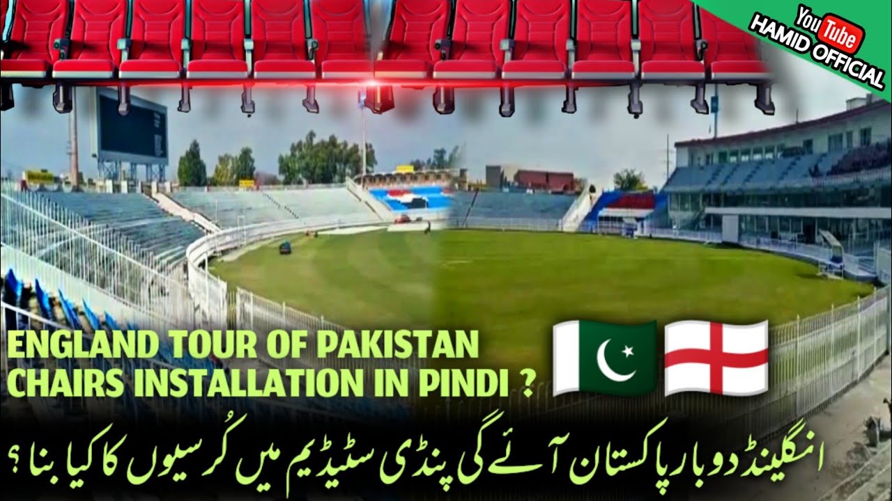 New Chairs installation in Pindi cricket stadium Preparations for Pak ...