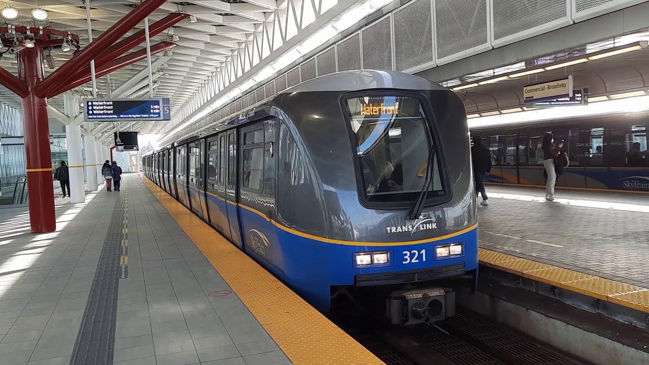 TransLink SkyTrain: Expo Line train leaving Commercial-Broadway Station ...