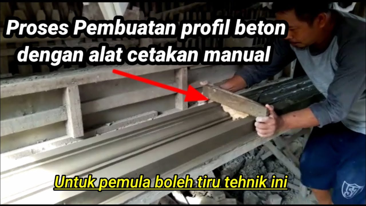 Proses pembuatan profil beton - YouTube