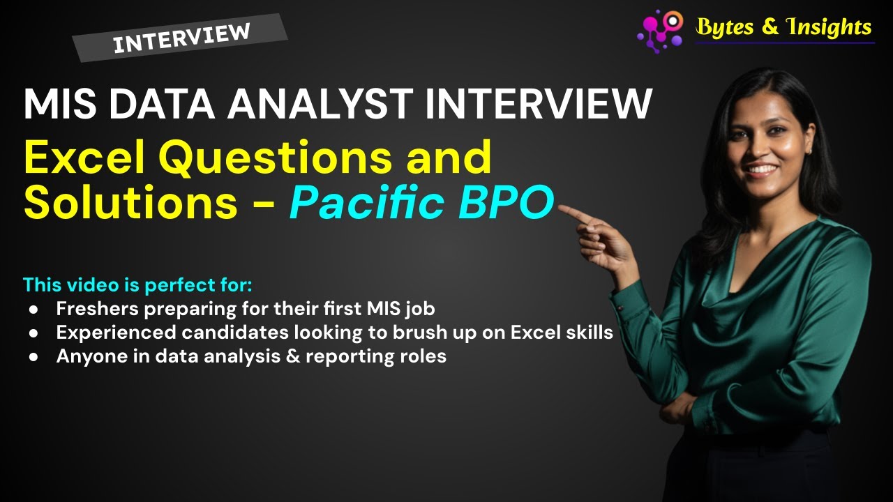 MIS Data Analyst Interview Excel Questions and Solutions | Pacific BPO ...