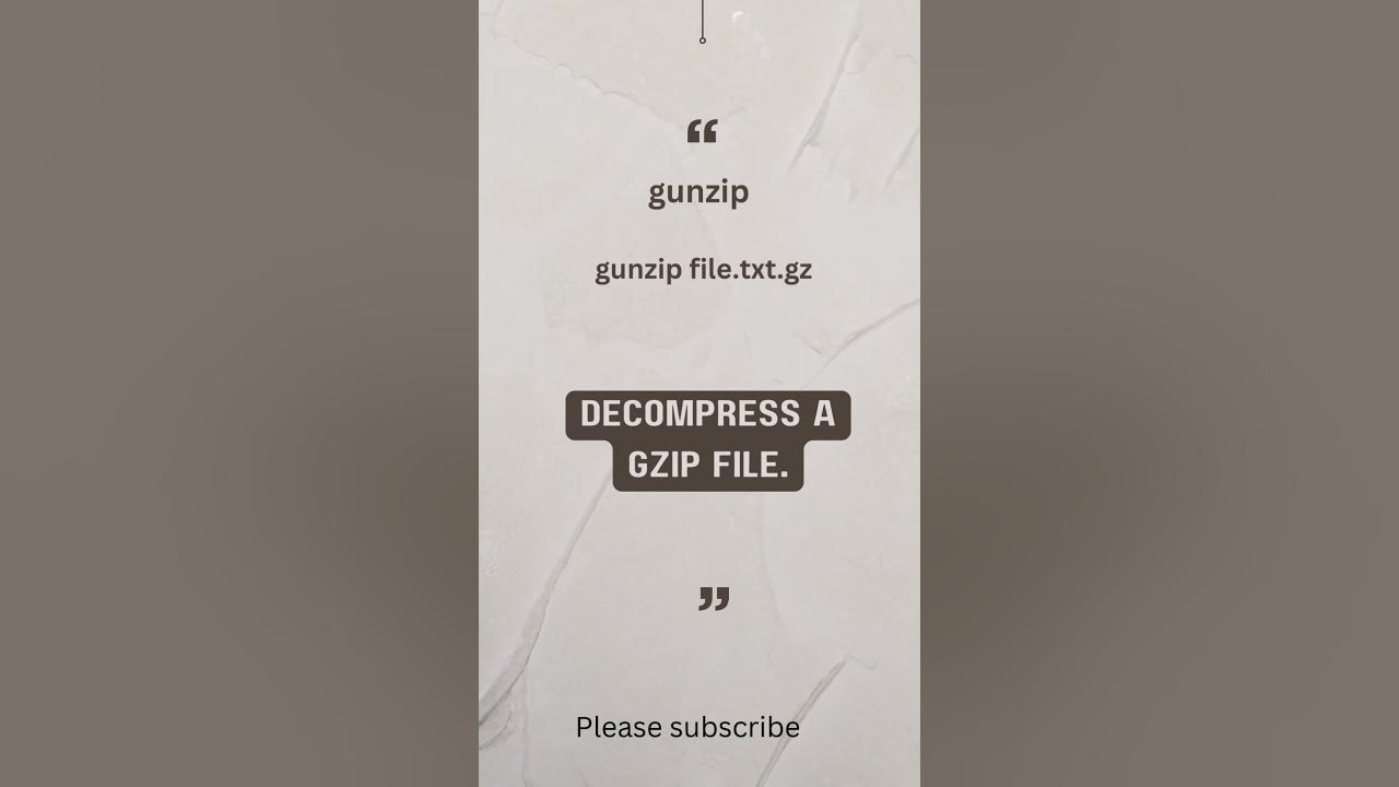 Linux Command Line Basics#gunzip - YouTube