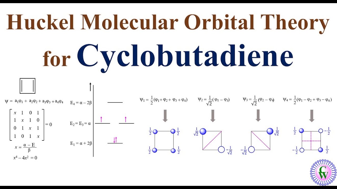 Huckel Molecular Orbital Theory for Cyclobutadiene - YouTube