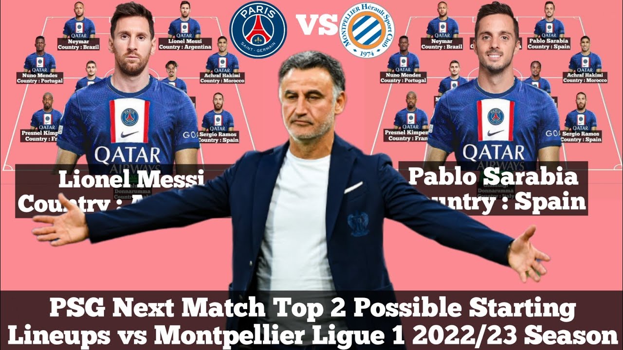 PSG Next Match Top 2 Possible Starting Lineups vs Montpellier Ligue 1 ...