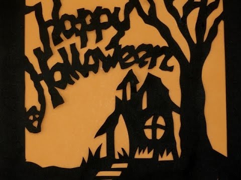 Halloween Crafts - Paper Cuts Instructions Video Step By Step halloween ...