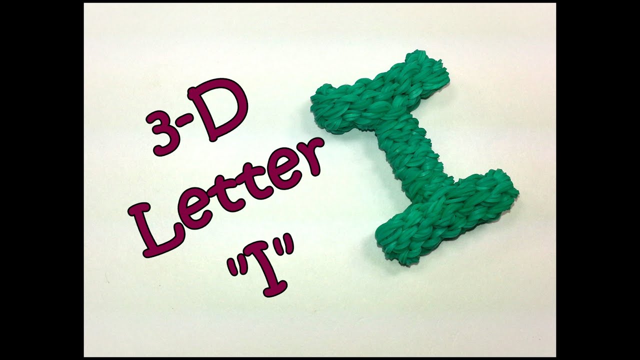3-D Letter "I" Tutorial by feelinspiffy (Rainbow Loom) - YouTube