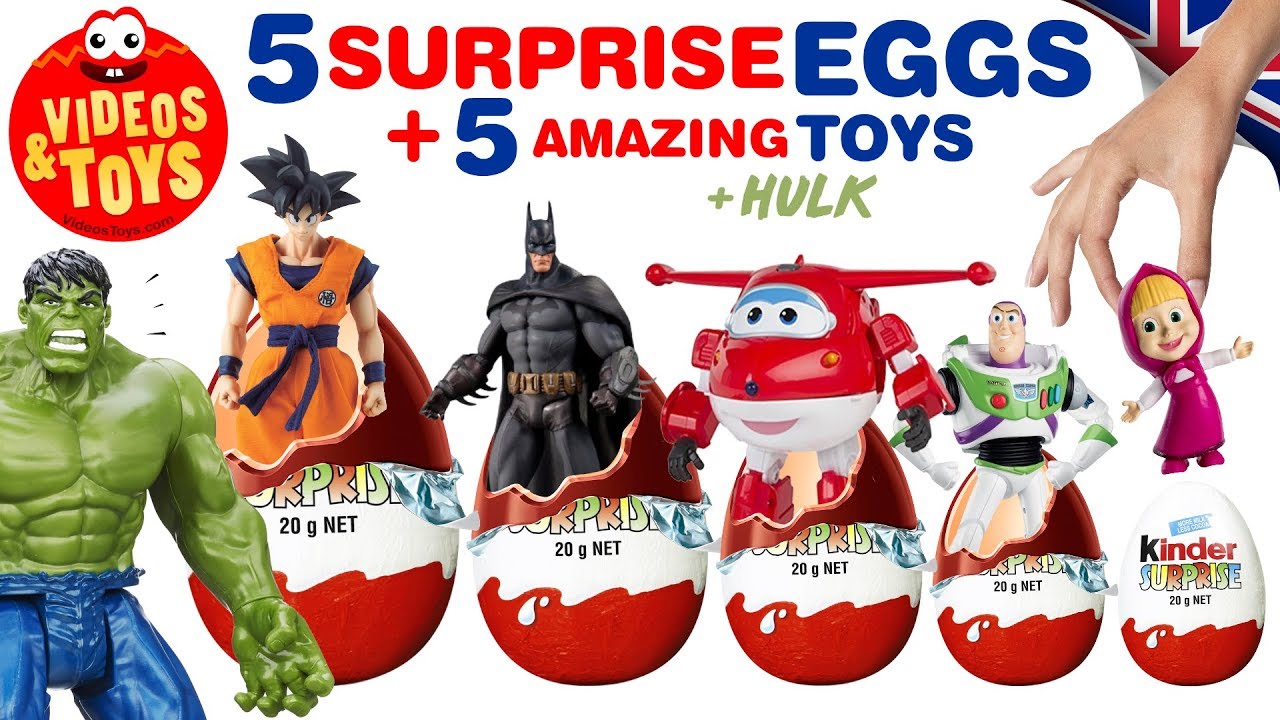 SURPRISE EGGS Learn Numbers with Hulk & Buzz - YouTube