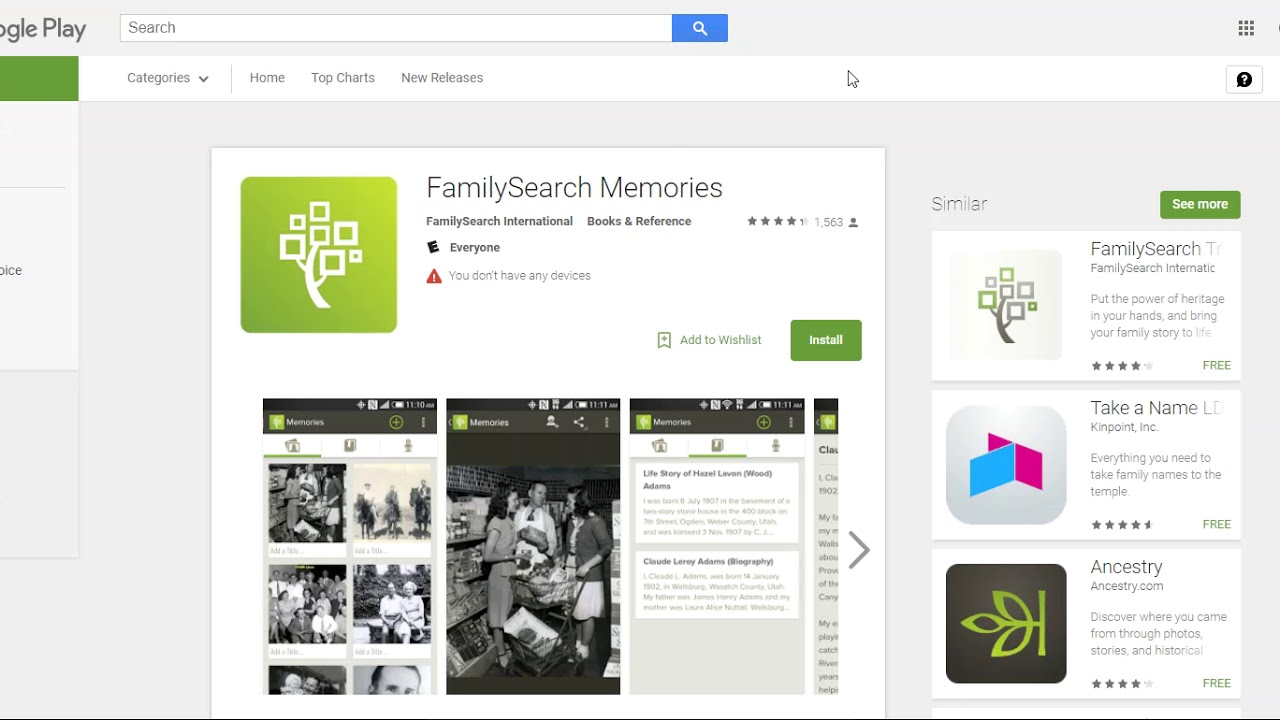 Introduction to Family Search Memories MOBILE App - YouTube