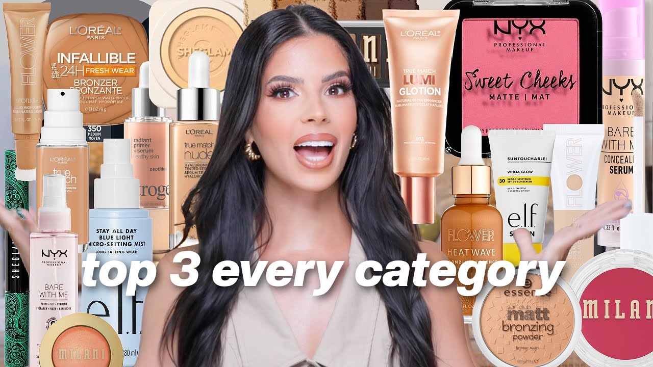 Top 3 favorites in EVERY makeup category! (Drugstore/Affordable Makeup ...