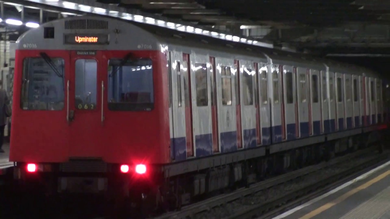 London Underground D78 Stock Arrives Into And Departs From Stepney ...