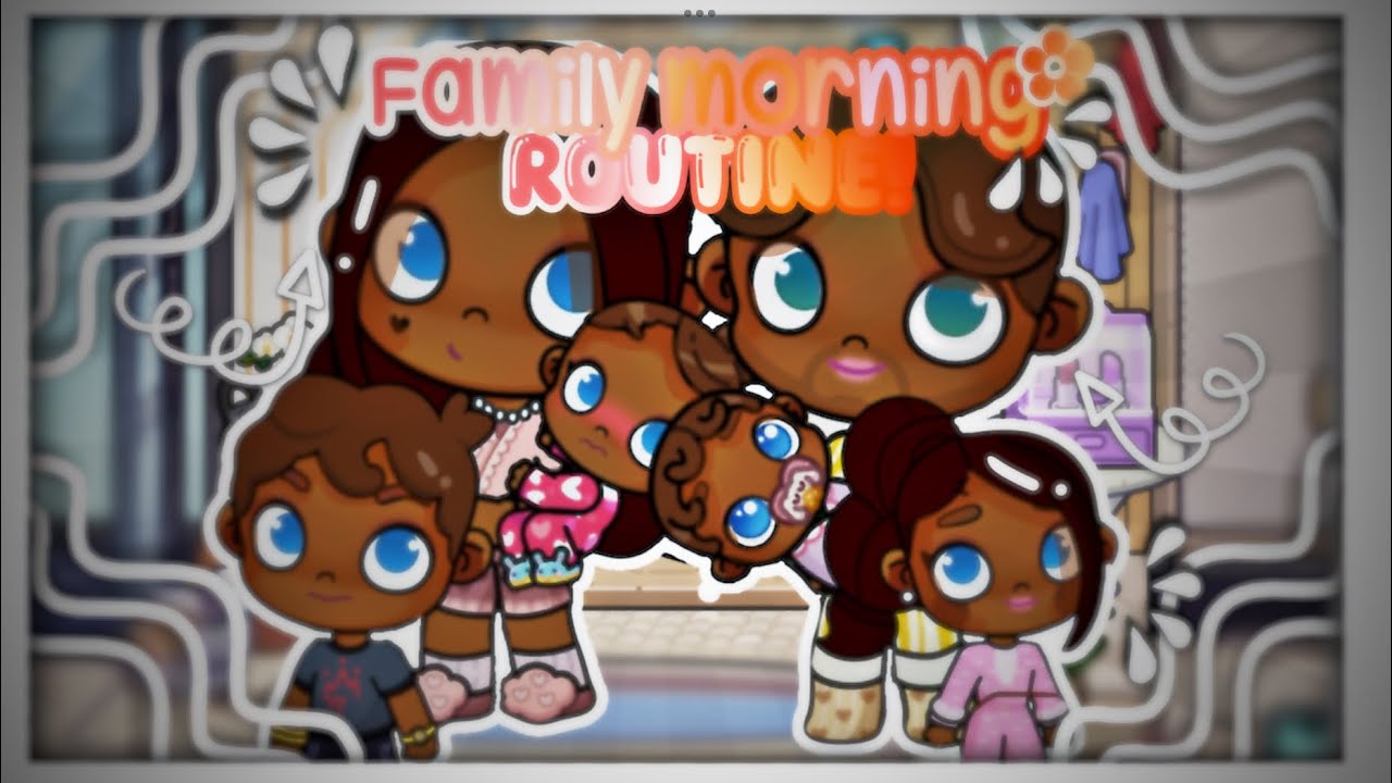 FAMILY MORNING ROUTINE IN AVATAR WORLD🫶🏾🧡||🔊*with voice*🔊||Avatar world ...