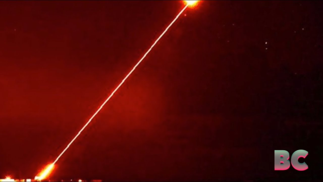 Declassified footage of UK DragonFire laser weapon in action - YouTube