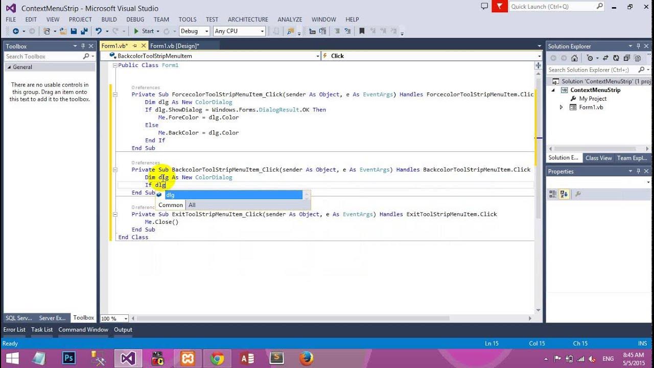 how to use ContextMenuStrip in VB NET - YouTube