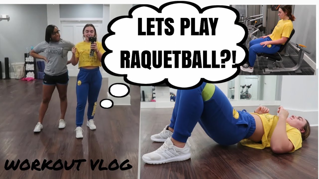 Workout Vlog- Glute/Leg workout, Raquetball, Pool & Featuring Erika ...
