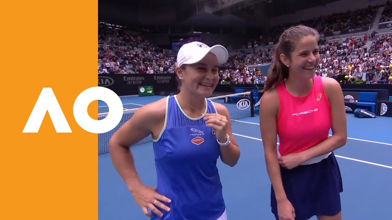 Sharma/Moore v Goerges/Barty on-court interview (1R) | Australian Open ...