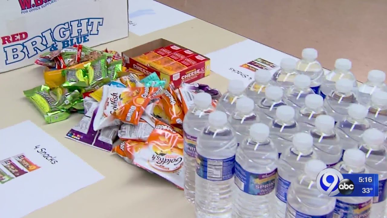 Moses-DeWitt Elementary students donate goods to homeless - YouTube