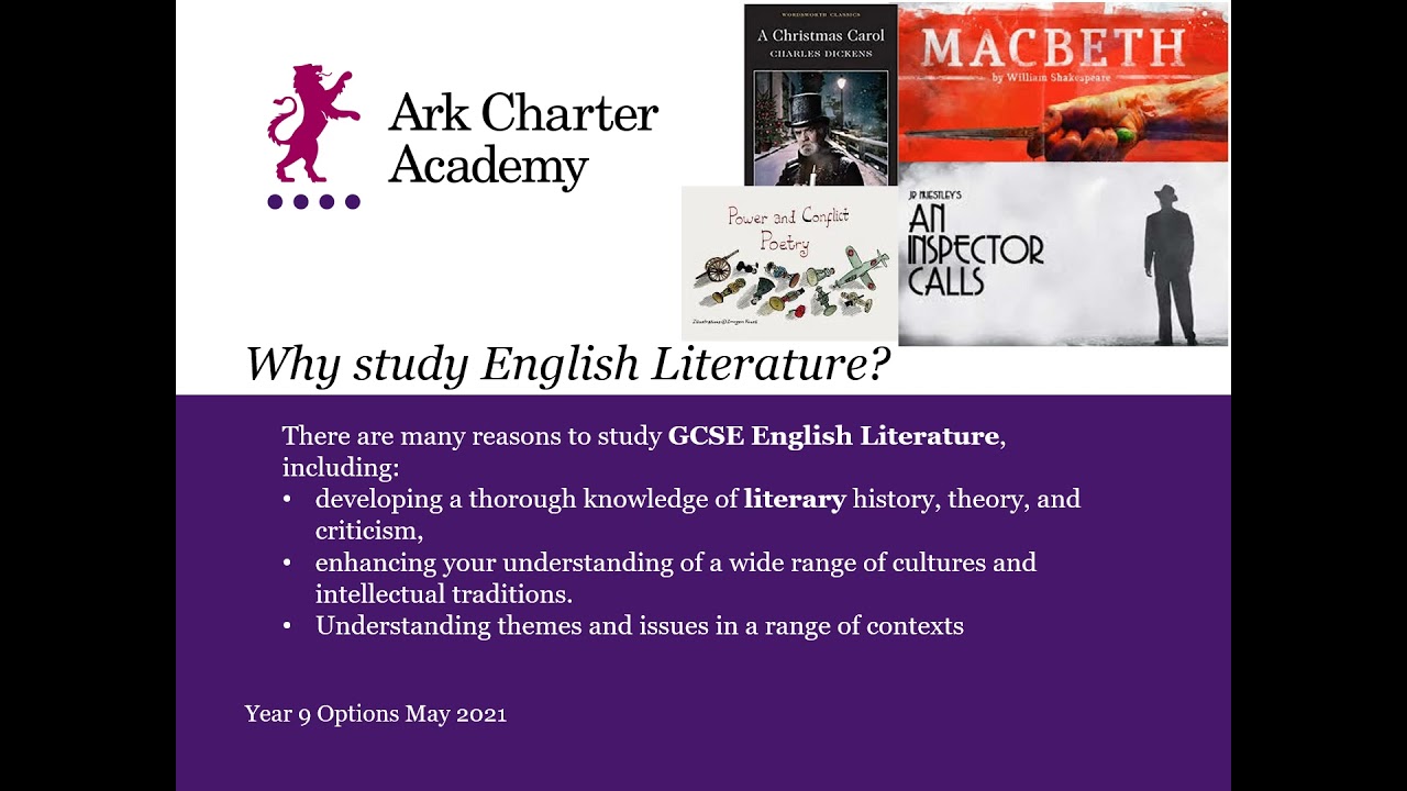 Year 9 Options Evening presentation English - YouTube