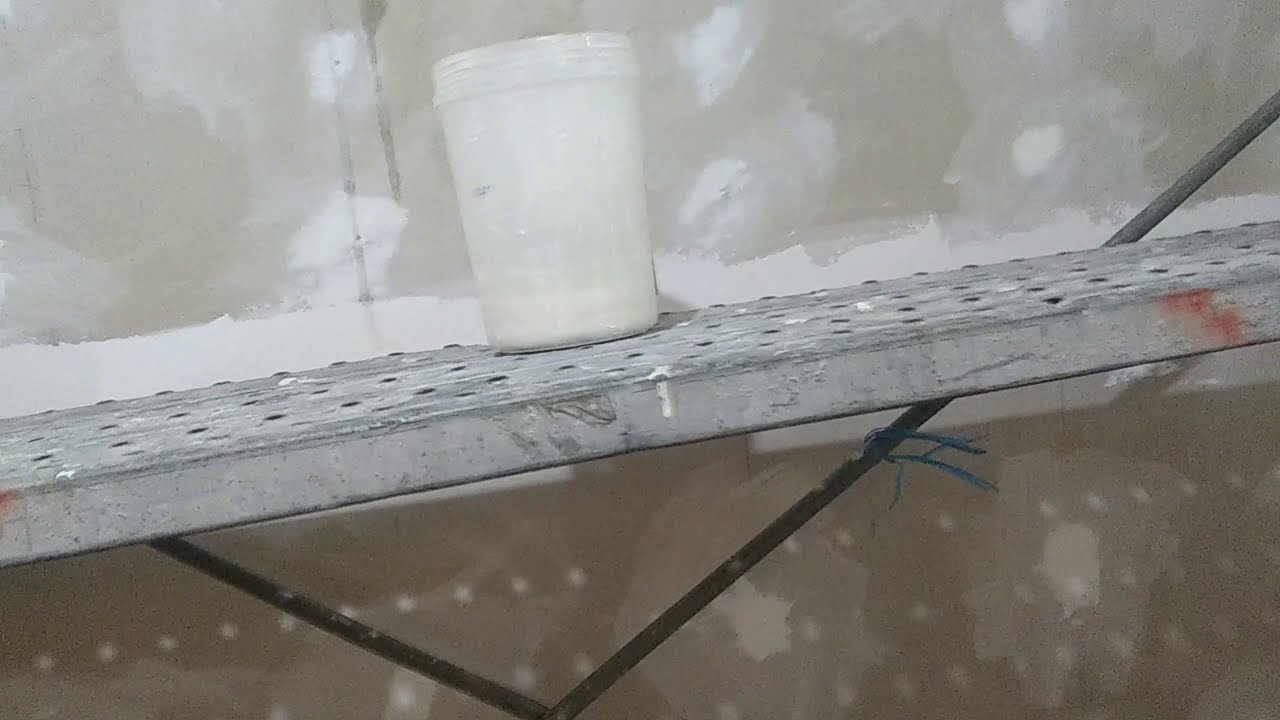 HIDDING RIVETS TO OUR 1/4 SIZE OF HARDIFLEX| PLASTERING WITH SKIMCOAT ...