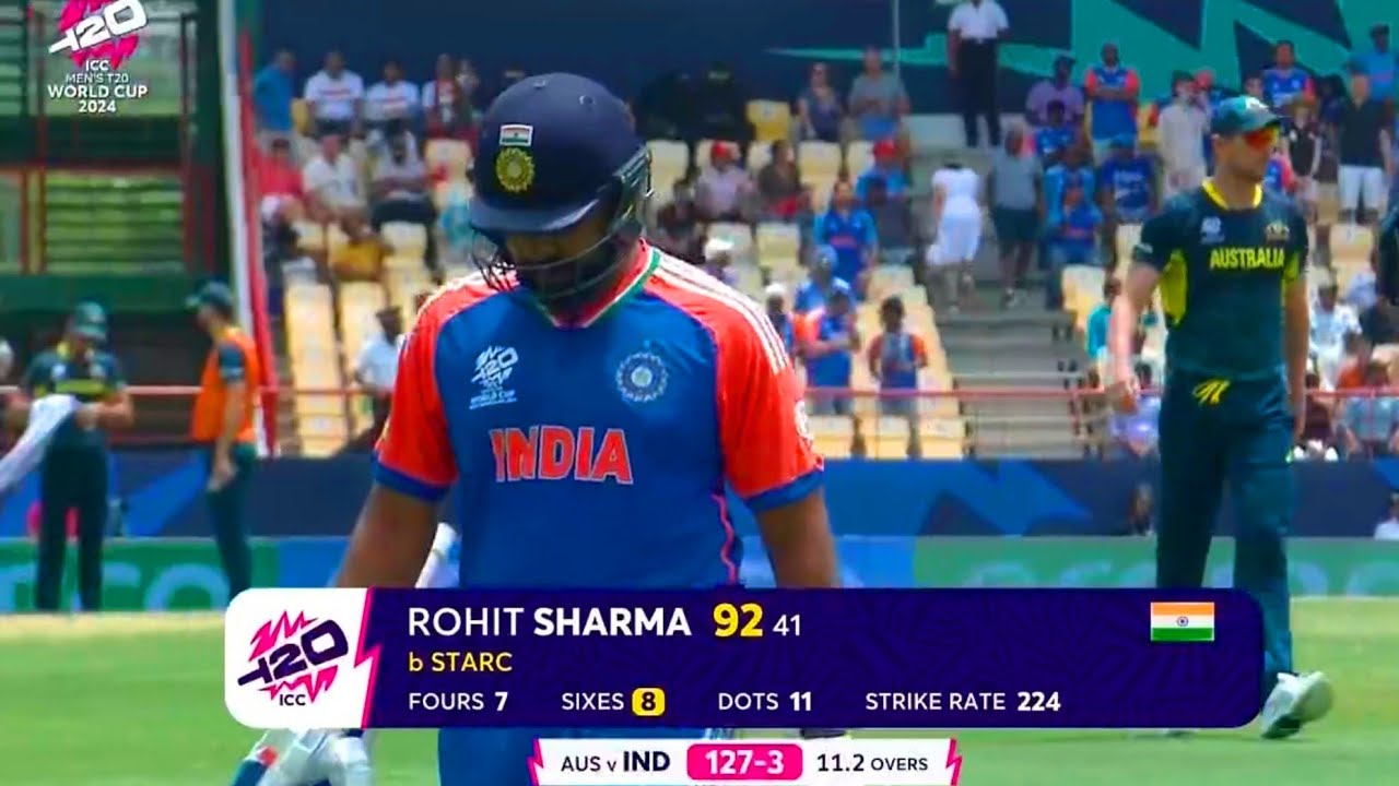 Rohit Sharma Batting Today vs AUS | Rohit Sharma 92(41) Batting ...