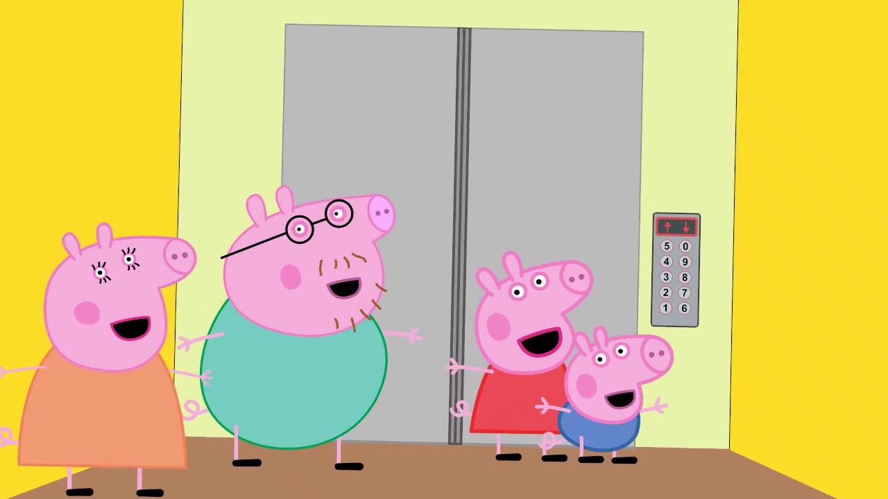 Peppa Pig Family Stuck in Elevator - YouTube