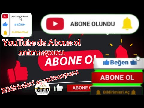 YouTube Abone ol animasyonunu videolara ekleme ve oluşturma #youtubeanimasyonlogo #youtubeaboneol