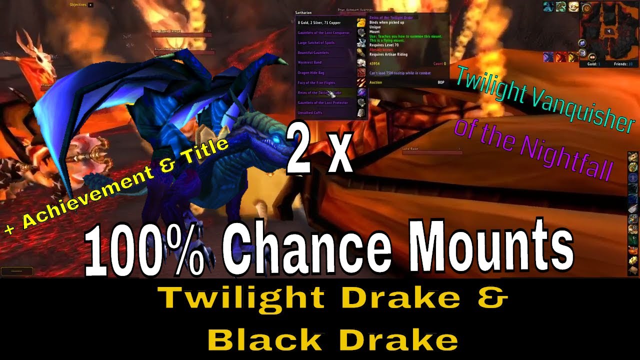 Twilight Drake / Black Drake Guide - 100% Drop Chance Mount - YouTube