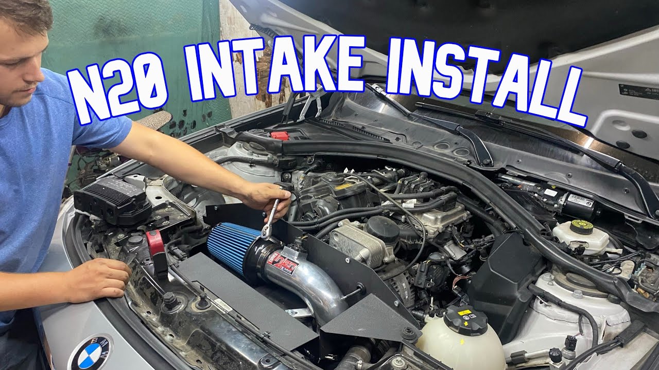 BMW 328i N20 Cold air intake install - YouTube
