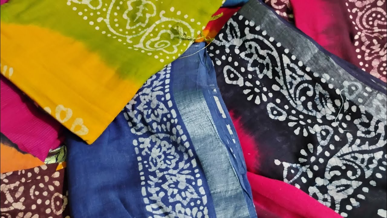 Fancy linen batik printed saree with price #saree #batikprintsarees # ...