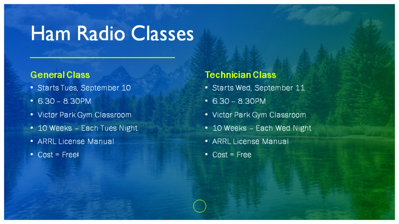 Ham Classes September 2019 Promo - YouTube