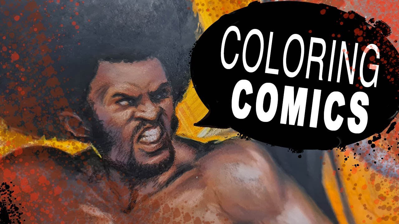 How I COLOR my COMICS with PENCILS AND ACRYLIC INK - YouTube