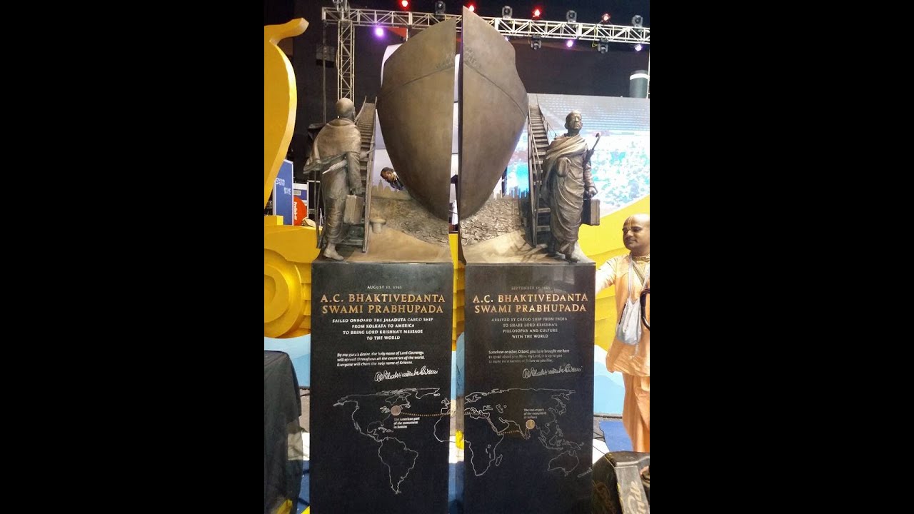 Unveiling of Brass Srila Prabhupada Statue Jaladuta Journey to USA ...