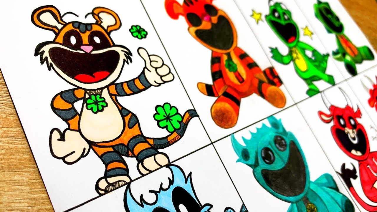 Drawing Monsters Rejected Critters | Poppy Playtime Chapter 4 | Smiling ...