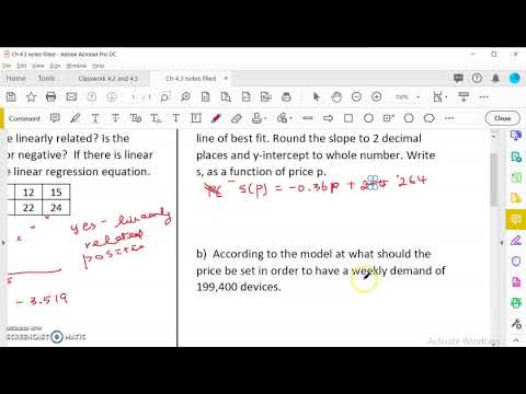OpenStax College Algebra Ch 4.3 Line of Best Fit # 2 - YouTube