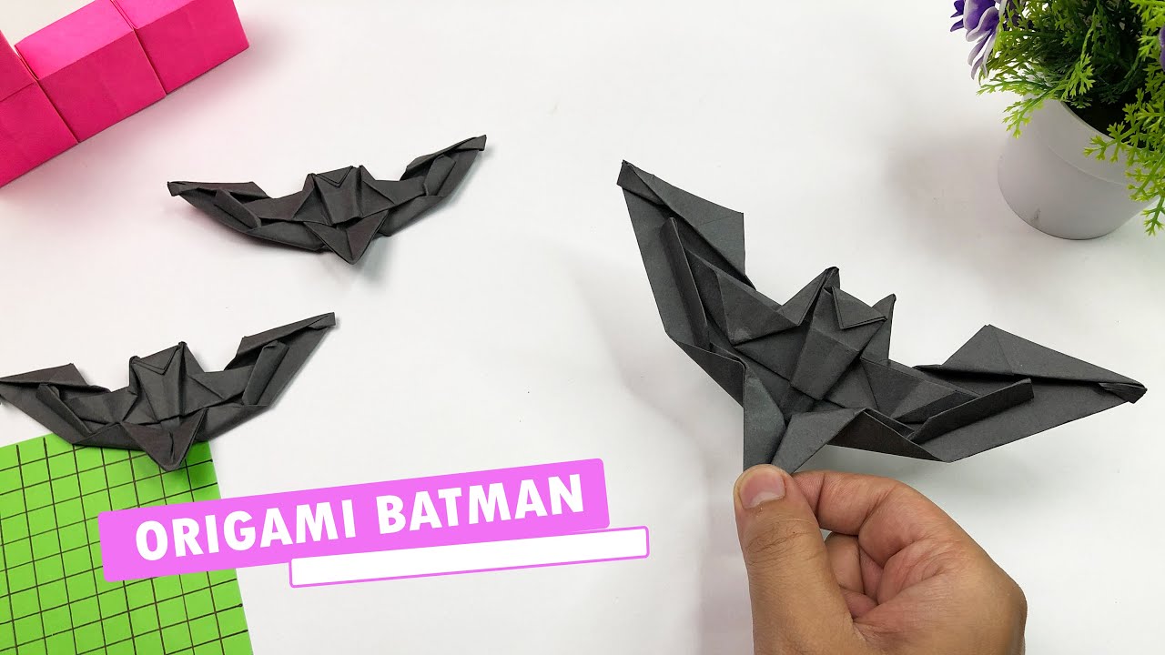 How to Make Origami Batman - Paper Bat: Easy DIY Craft Tutorial 🦇 - YouTube