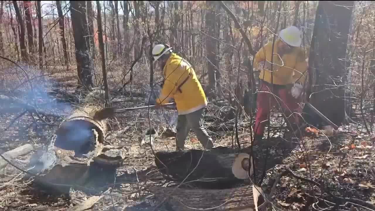 Majority of Quaker Run Fire contained in Madison County - YouTube