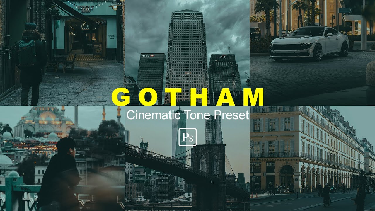 Gotham Cinematic Tone | Photoshop Tutorial #photoshop #tutorial # ...