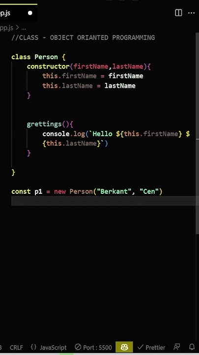 JAVASCRIPT CLASS & METHOD OLUŞTURMA - YouTube