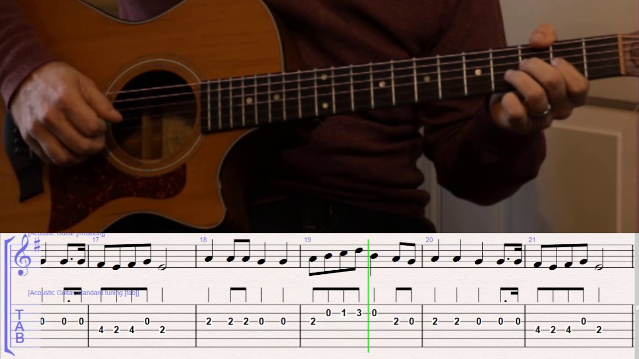 How to Play Hatikvah on Guitar with TAB - YouTube