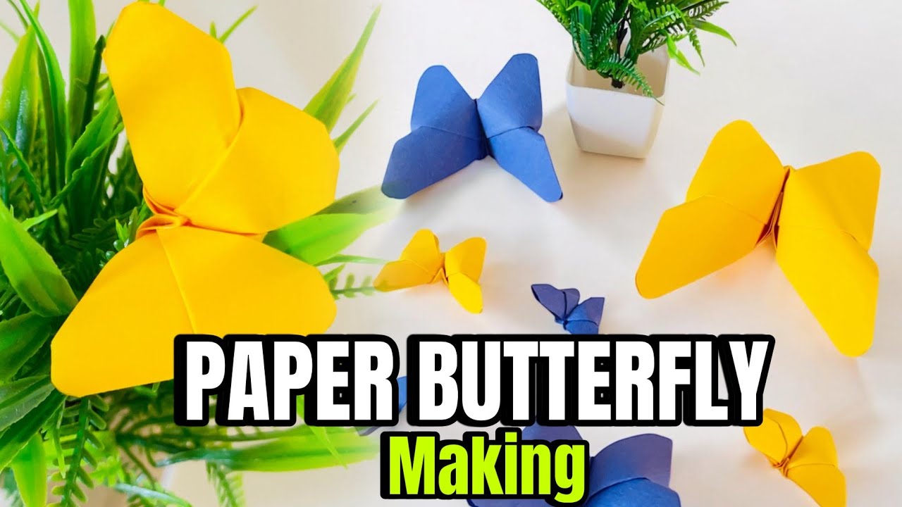 Butter Fly Making With Paper|DIY Paper Craft|Paper Butterfly|How to ...