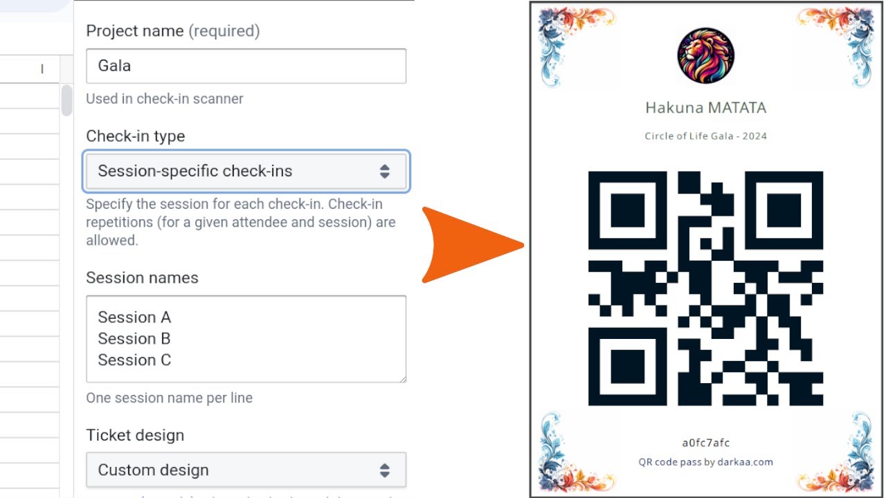 Customizing QR Code Check-In Types in Darkaa's Google Forms and Sheets QR Code Ticket add-ons ...