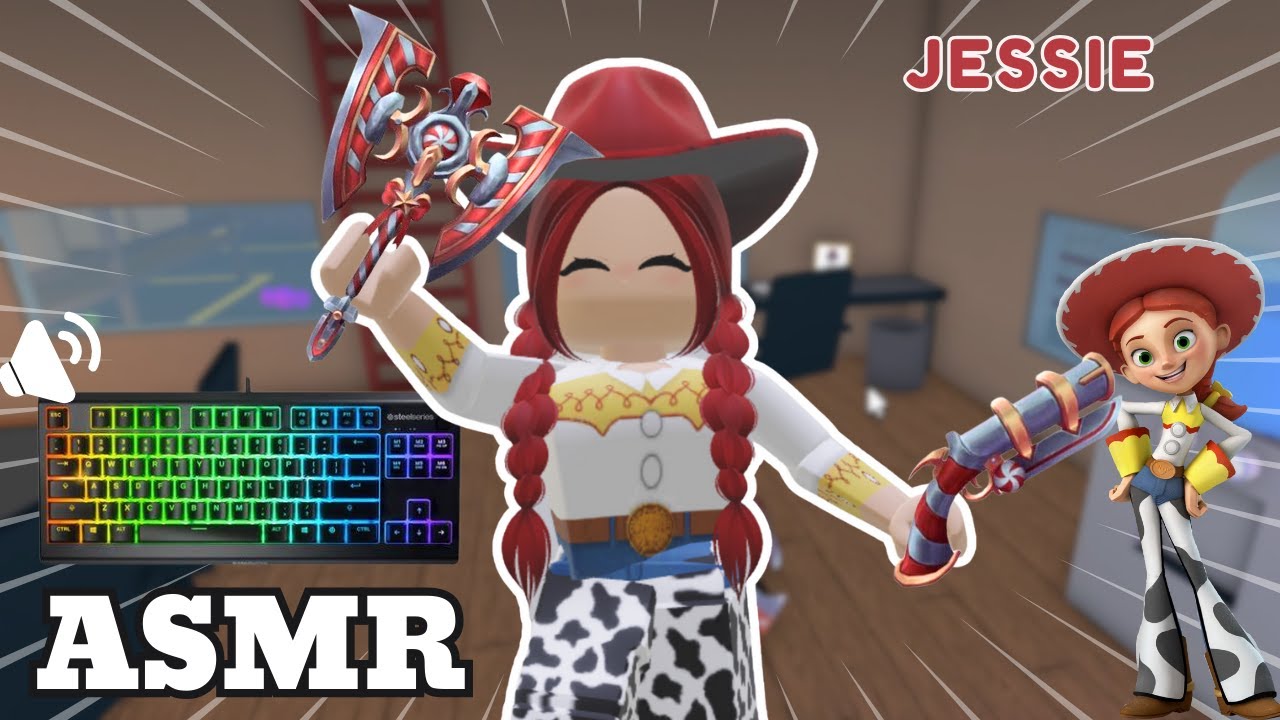 Playing MM2 as Jessie (Keyboard ASMR) - YouTube