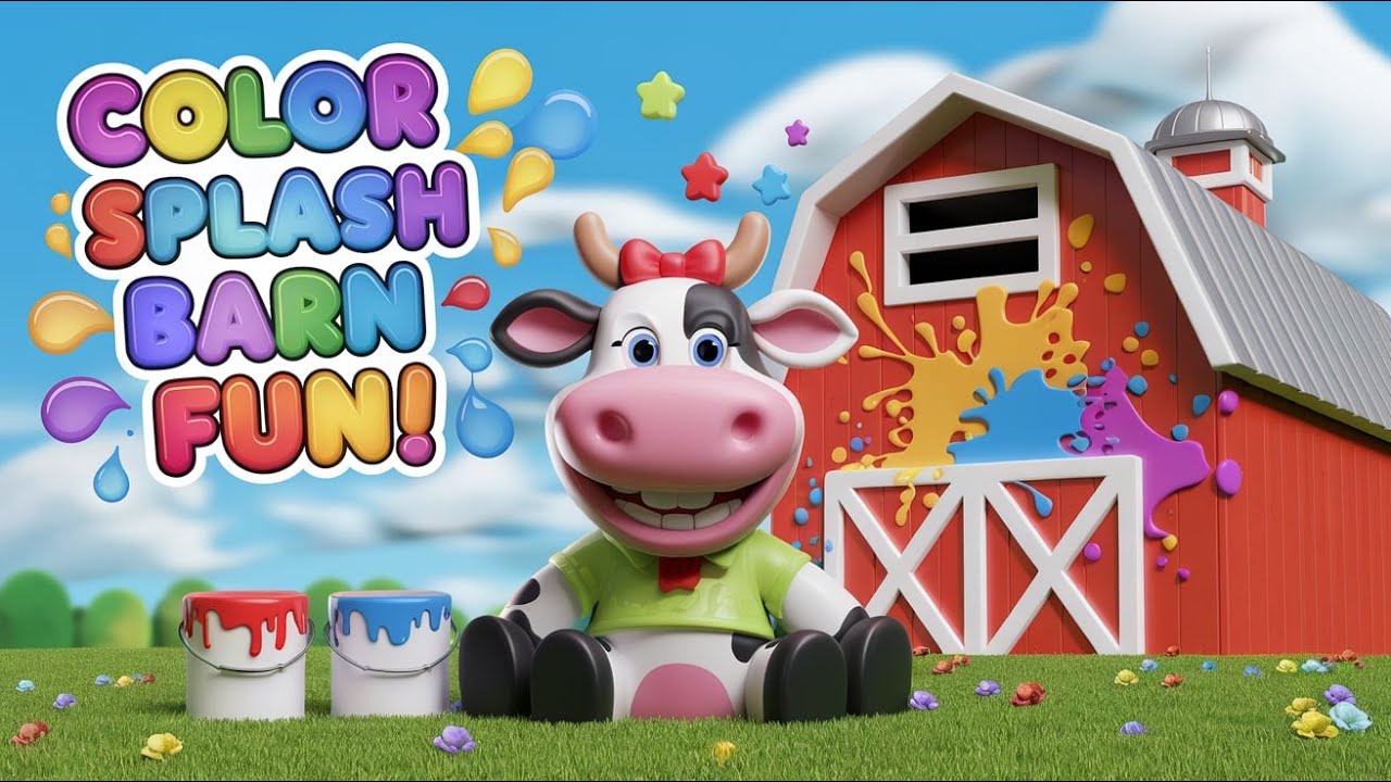 Cow’s Painting Party! Let's Paint the Barn Together! 🐄 3D Animation ...