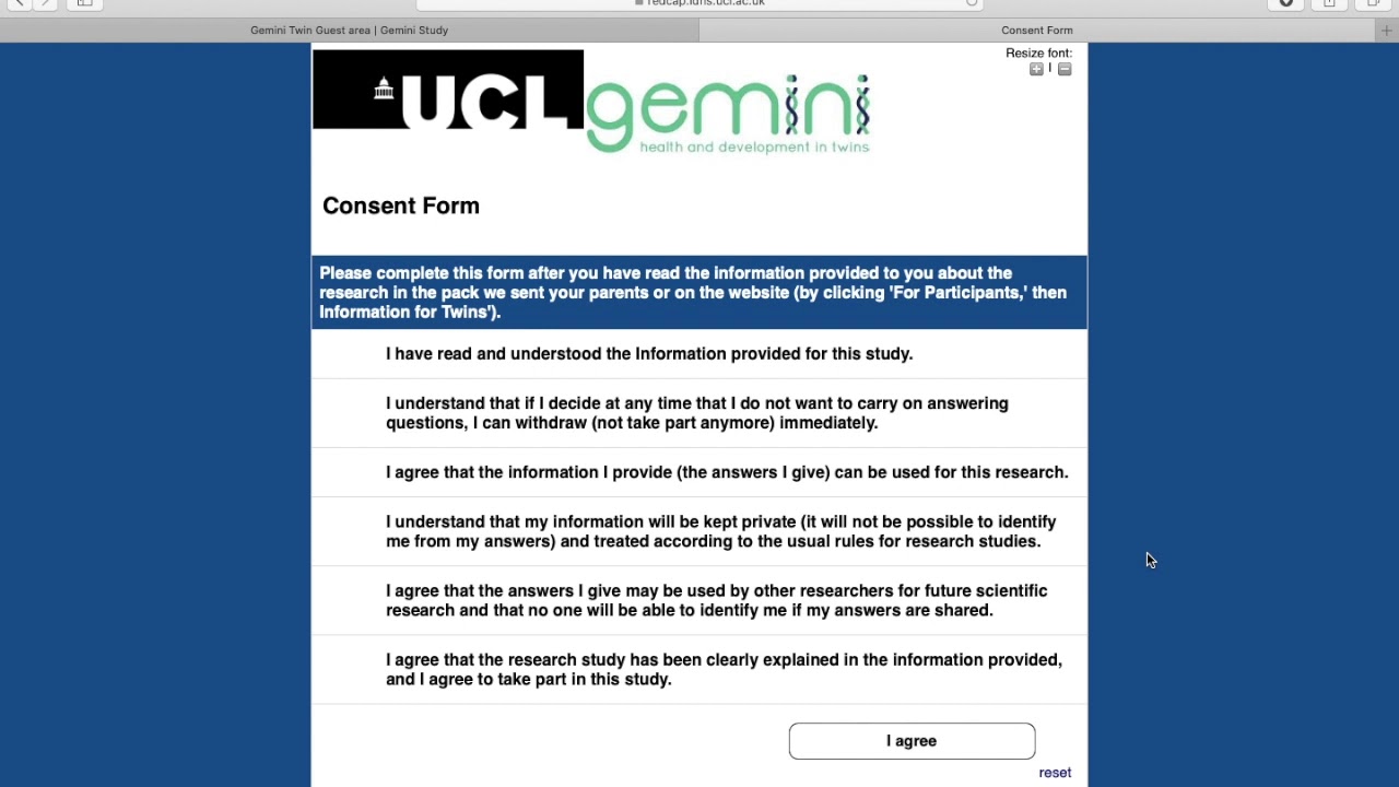 Gemini Questionnaire Twin Instructions - YouTube
