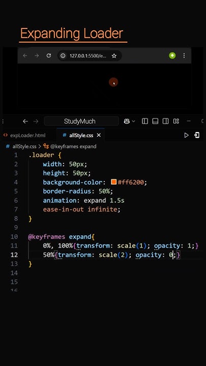 Expanding CSS Loader #coding #shorts #ai - YouTube