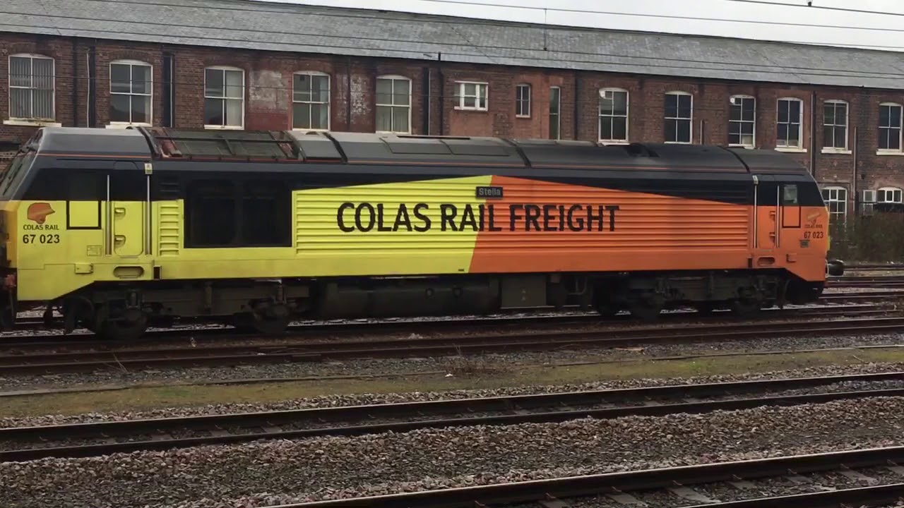 Colas Rail 67027+67023 At Doncaster From Heaton T&R.S.M.D. To Doncaster ...