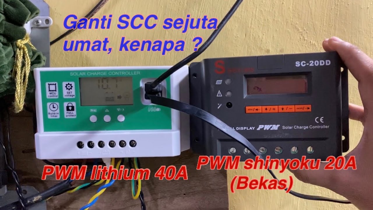 Ganti SCC PWM lithium ke scc bekas 20amphere, kok malah downgrade ...