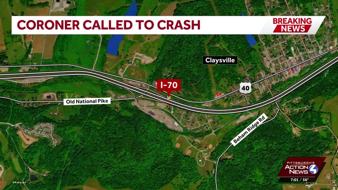 Crash closes I-70 in Washington County, Pennsylvania - YouTube