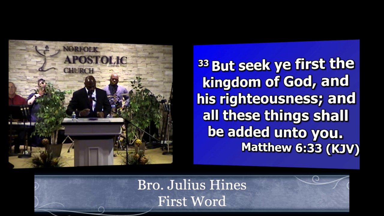7/23/17: First Word Bro. Julius Hines A.M. - YouTube
