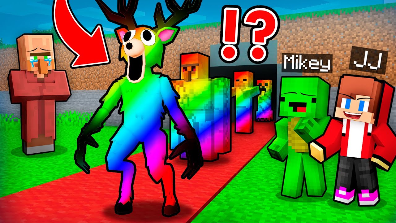 Mikey and JJ: Steal a RAINBOW Mobs in Minecraft Maizen ! - YouTube