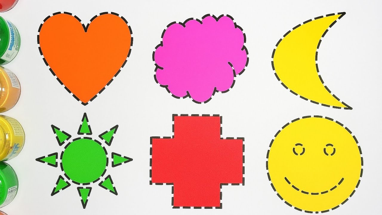 2D preschool shape drawing and shape song vegetable song for fun rhymes ...